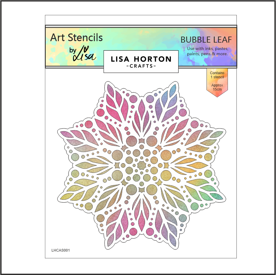 Bubble Leaf Stencil - Lisa Horton Crafts