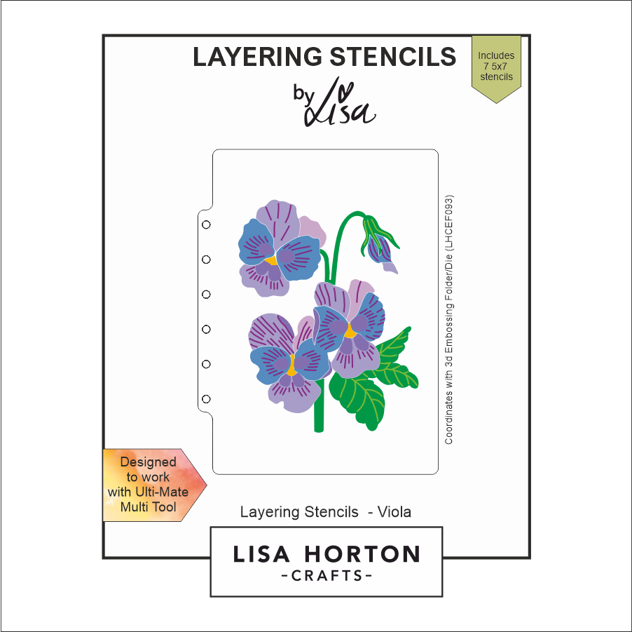 Viola Layering Stencils - Lisa Horton Crafts