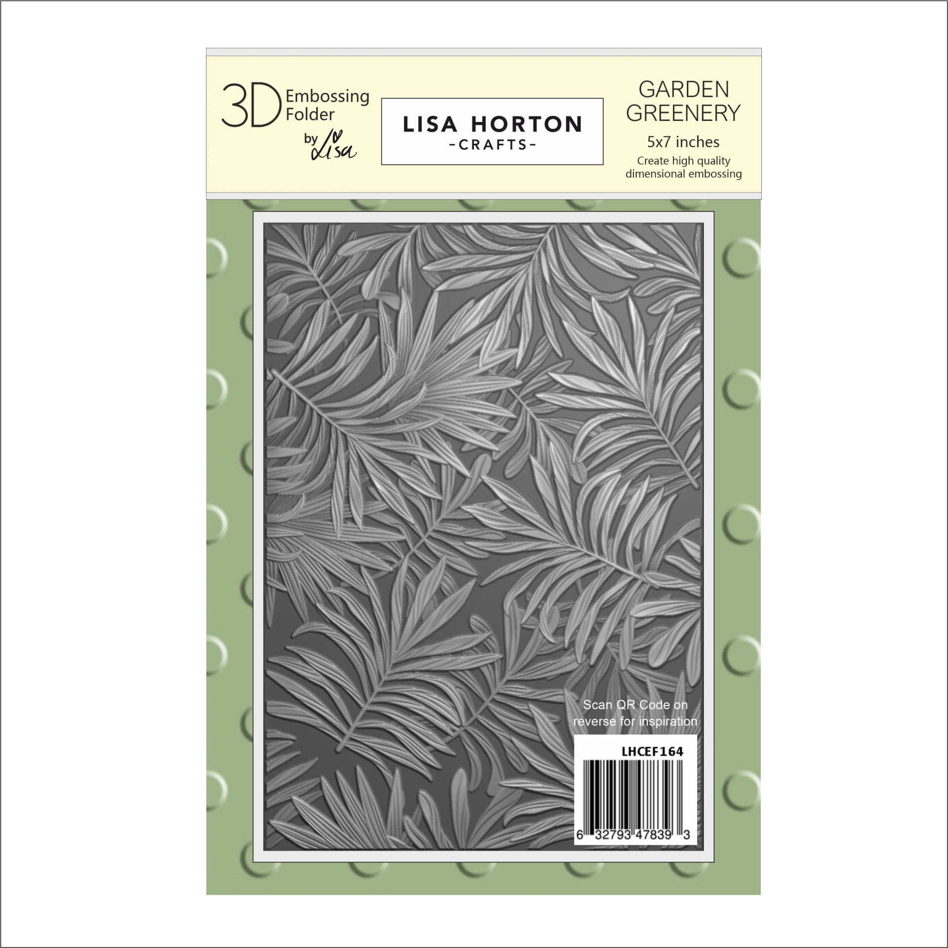 Garden Greenery 3d embossing folder 5x7 - Lisa Horton Crafts