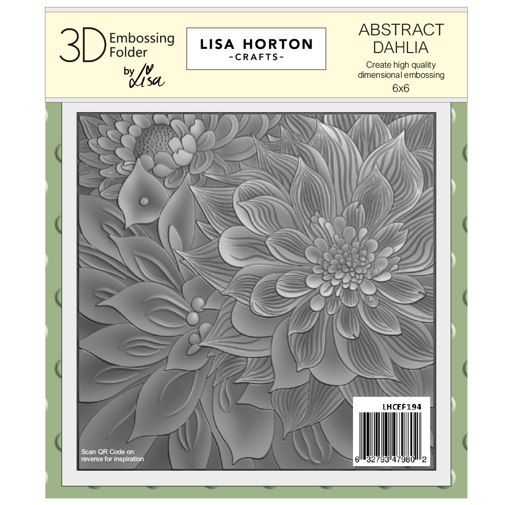 Lisa Horton Crafts Abstract Dahlia 6" x 6" 3D Embossing Folder